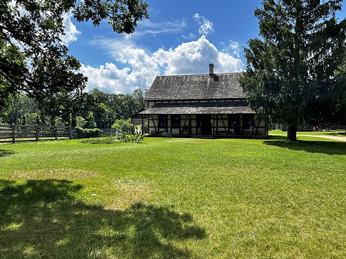 A slice of Bavarian bliss in the Badger State. This half-timbered house could've been plucked from a Brothers Grimm fairytale.