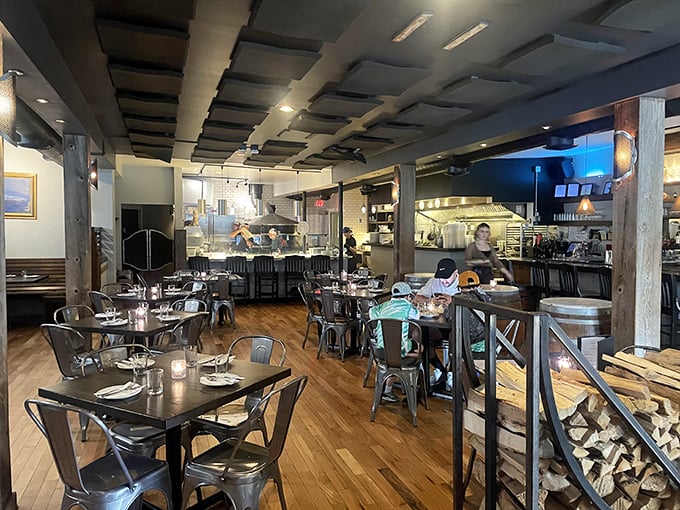 Step into a world where rustic charm meets modern flair. This dining room is cozier than your favorite sweater, with a dash of industrial chic for good measure.