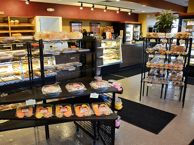 Feast your eyes on this baked goods bonanza! It's like Willy Wonka traded chocolate for pastries, creating a wonderland that'll challenge even the strongest willpower.