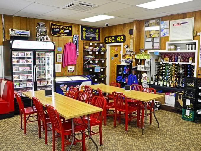 Step into a time machine disguised as an ice cream parlor. This cozy interior is where memories are made and calories don't count.