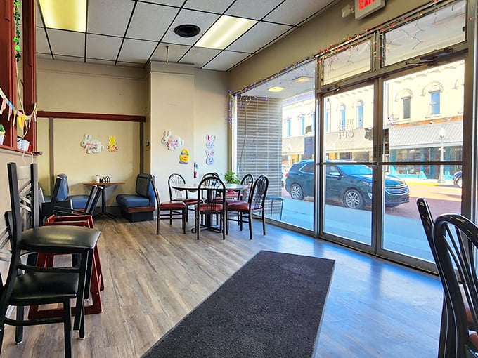 Step into a time machine disguised as a diner. Bluewater Cafe's interior is where nostalgia meets comfort, and everyone's a regular.