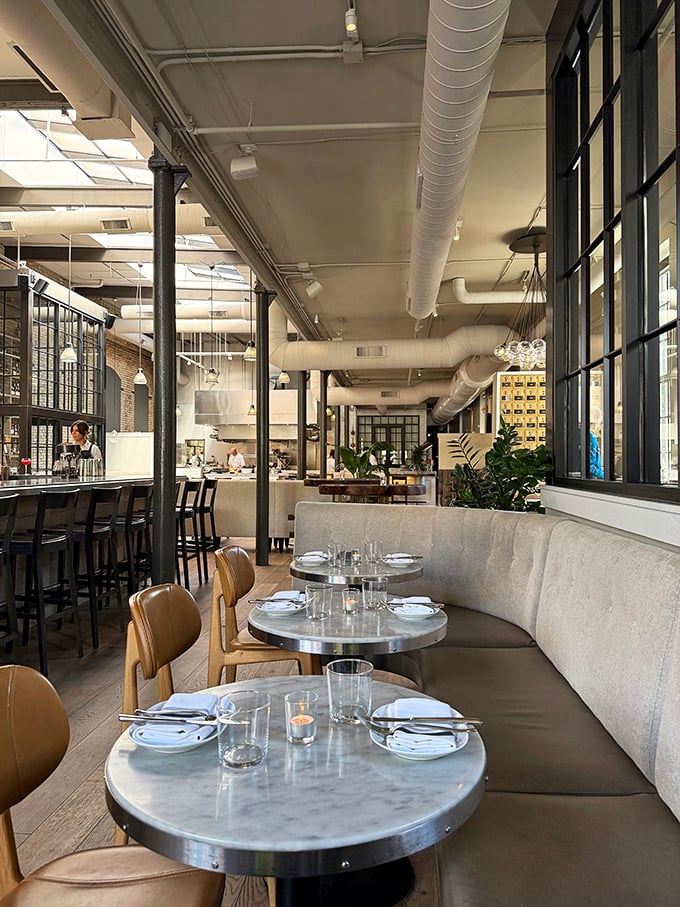 Step inside and prepare for a feast for the senses! This interior is so sleek, it makes Don Draper's office look like a cluttered garage sale.