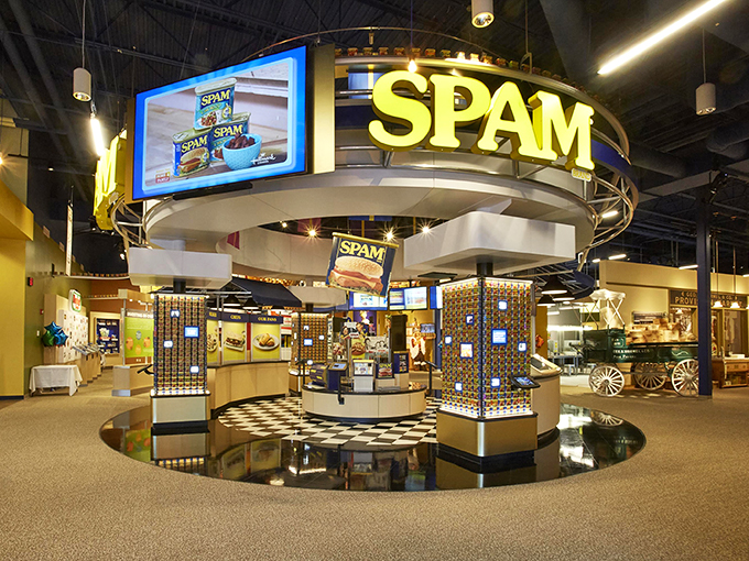 Step into a world where SPAM reigns supreme. This dazzling interior could make even Elvis say, "Thank you, thank you very much" to canned meat.
