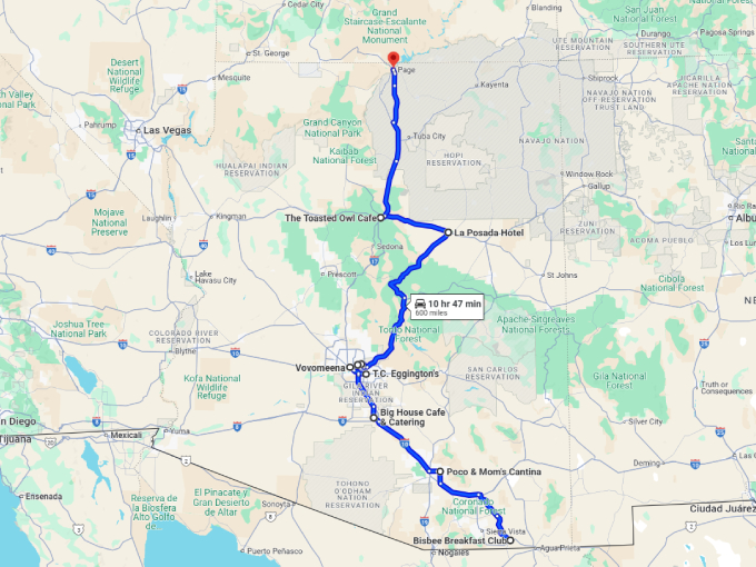 21 charming arizona spots map