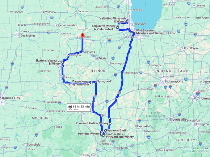 21 illinois most breathtaking wineries map