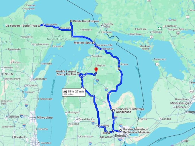 21 michigan jaw dropping landmarks map