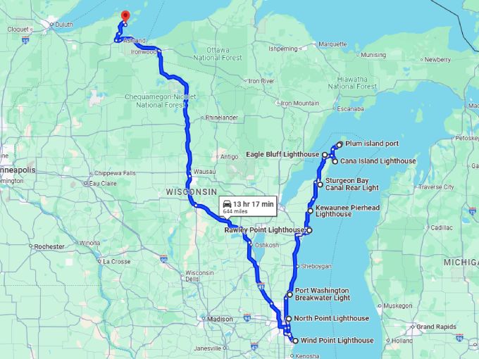 22 underrated lighthouses wisconsin map