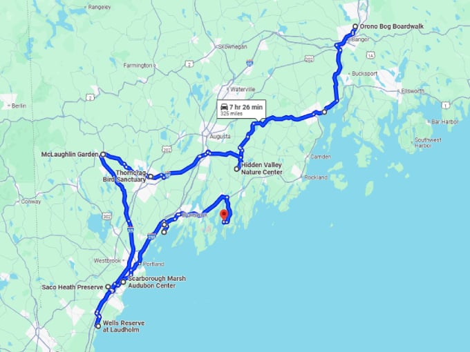 23 scenic road trip maine map