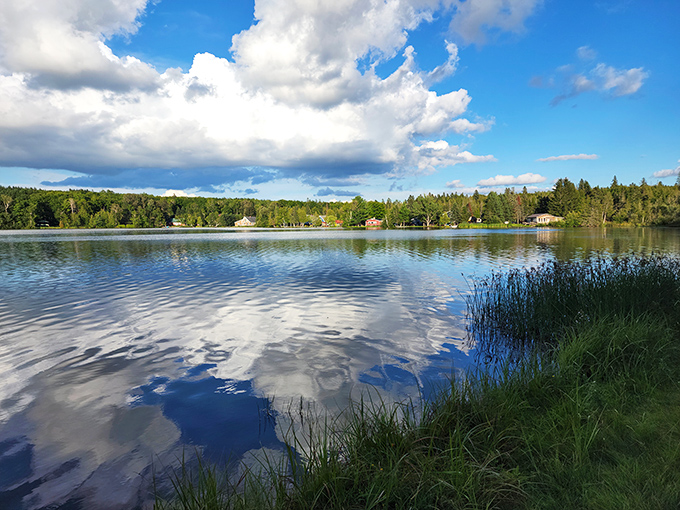 Aroostook's Echo Lake: Where the water's so clear, you can see fish checking their reflections. Nature's own infinity pool!