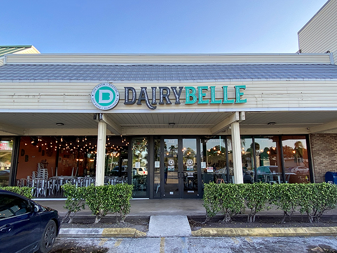 Dairy Belle: Where neon signs and creamy dreams come true. It's like stepping into a Norman Rockwell painting!