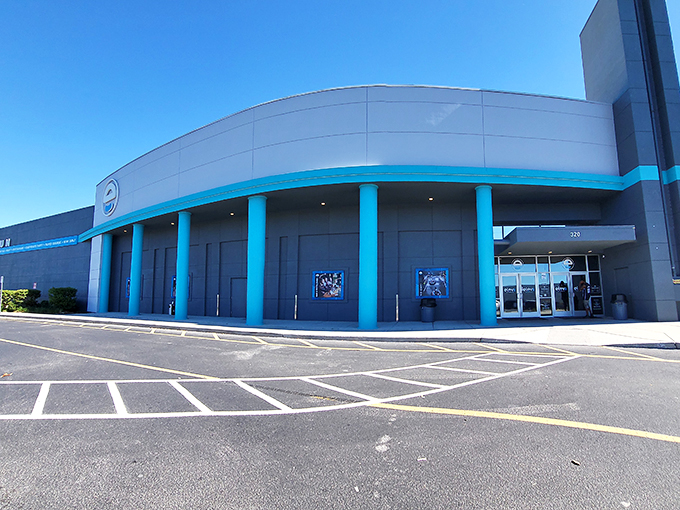 Roadside revelation: This blue beacon of joy is your pit stop for family fun overload.