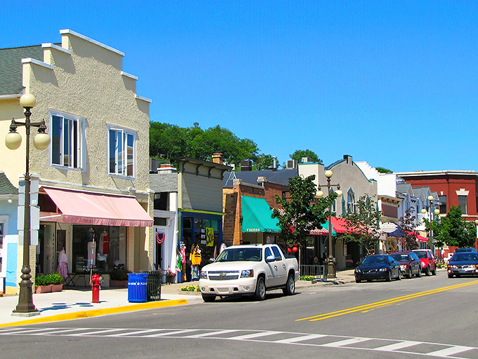Road trip recharge: Harbor Springs' waterfront, where your car might beg to retire.
