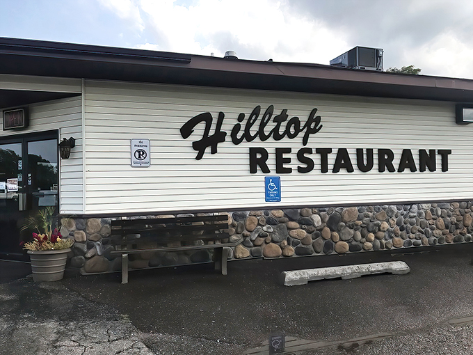 Welcome to carb heaven! Hilltop's exterior promises comfort food that'll make you forget about your diet faster than you can say 'cinnamon roll.