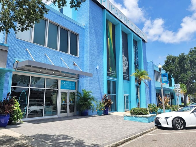 Glass acts! This vibrant blue building houses a collection that'll shatter your expectations.