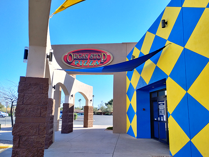 Welcome to pizza's Willy Wonka factory! Organ Stop's massive Wurlitzer turns dinner into a musical extravaganza.
