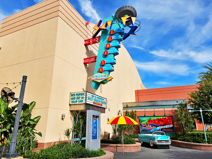 Beam me up, Scotty! This retro drive-in theater serves up sci-fi nostalgia with a side of burgers and fries.