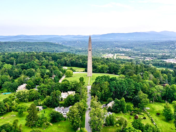 History reaching for the sky! Bennington's 306-foot monument is like the Empire State Building of the Revolutionary War, minus the King Kong drama.