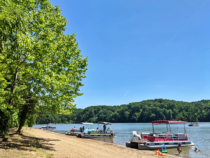 Journey's reward: Burr Oak's tranquil waters invite road-worn travelers to dive into relaxation.