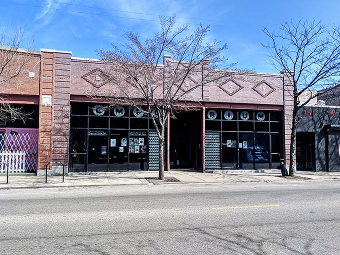 Industrial vibes meet retro gaming. It's like "Stranger Things" grew up and got a liquor license!