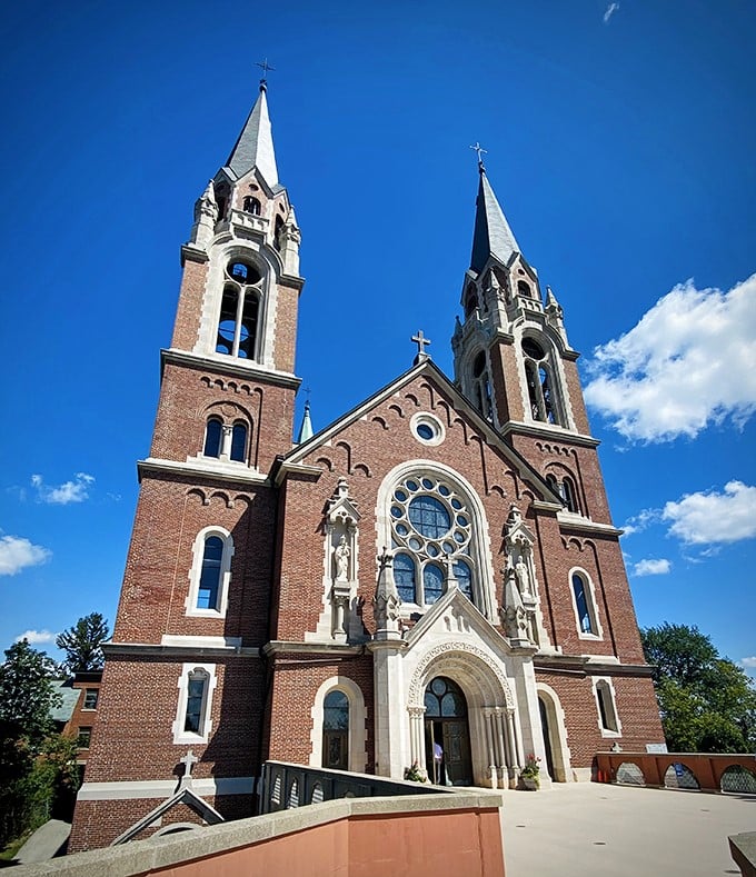 Perched atop a glacial hill, it's like someone said, "Let's build a castle for God, but make it extra."