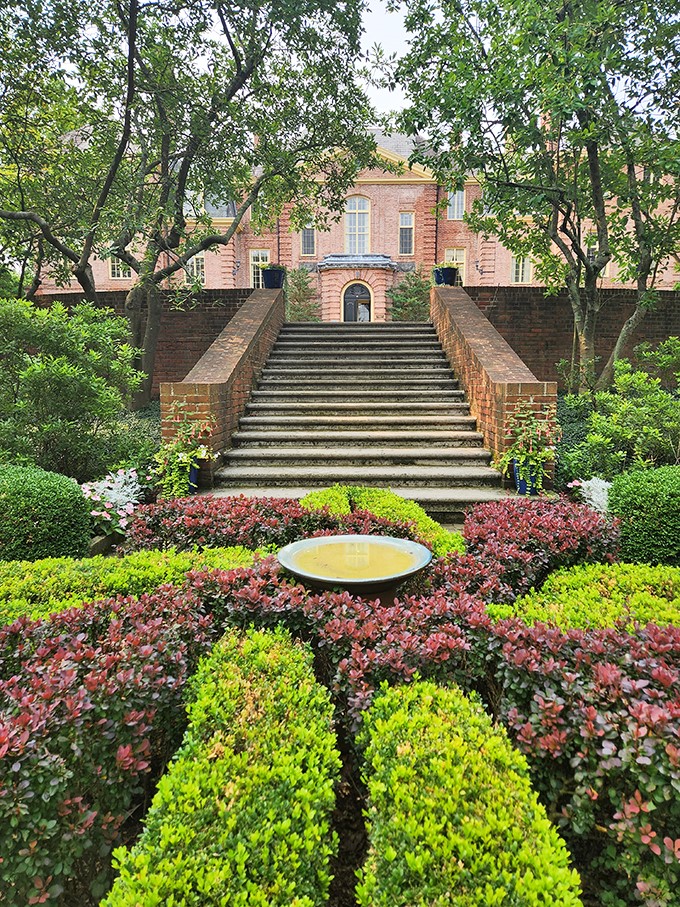 "Greenhouse goals: Where tropical dreams and Midwestern realities collide in a glass-enclosed paradise."