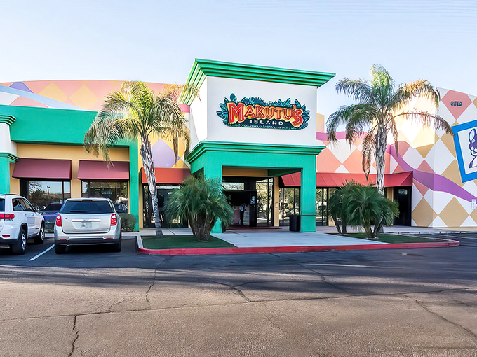 Who needs a beach when you've got Makutu's Island? This roadside oasis offers a jungle adventure break from the asphalt jungle.