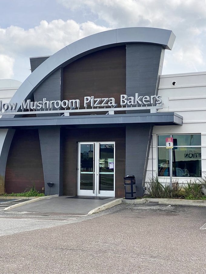 Step into a psychedelic pizza dream. It's like The Beatles' Yellow Submarine, but with more cheese.