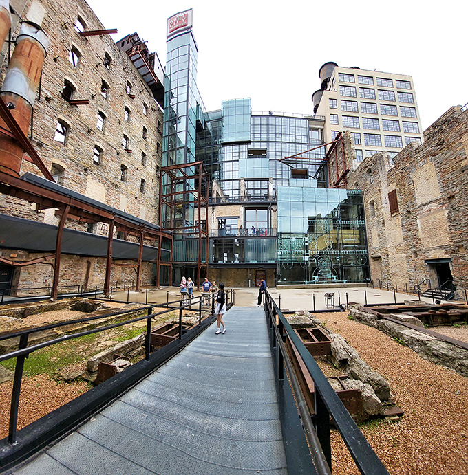 Part industrial ruin, part modern marvel, it's a slice of history sandwiched between old stone and new glass.
