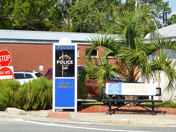 When they say 'long arm of the law,' they mean it literally here. This phone booth turned cop shop is Florida's tiniest precinct.