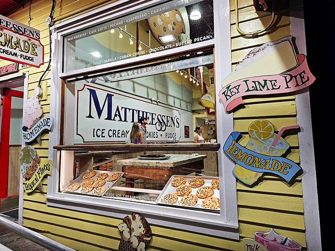 A window to wonderland! Mattheessen's display is a colorful carnival of confections that would make Willy Wonka jealous.
