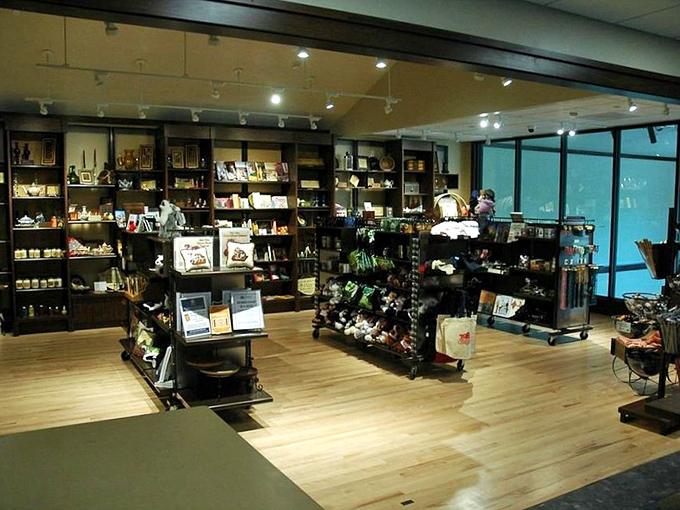 Souvenirs that won't gather dust! This gift shop is a treasure trove of history you can actually use. No "I heart 1850" t-shirts here!