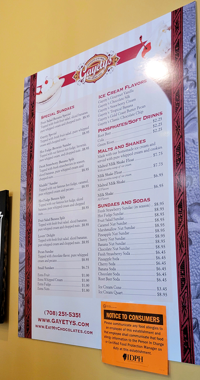 A menu that reads like a love letter to dessert. Choosing just one item? That's the real challenge, folks.