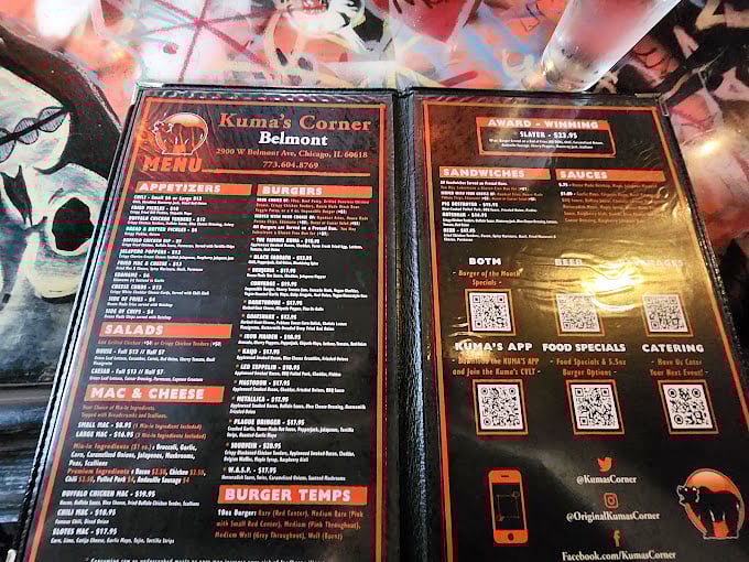 A menu that reads like a heavy metal playlist. Kuma's offerings are a headbanger's dream, with burgers that'll make your stomach sing.