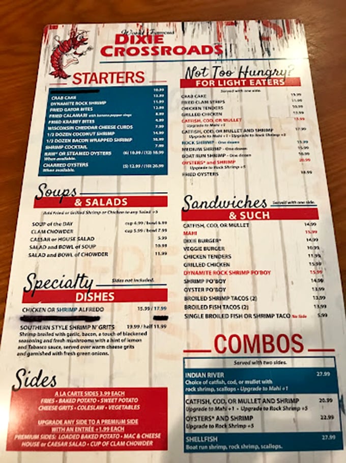 Decisions, decisions! This menu is a treasure map of flavors, each dish a potential X marks the spot for your taste buds.