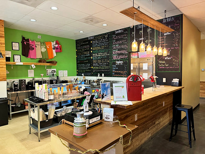 Behold, the Sistine Chapel of ice cream menus! This chalkboard of flavors is enough to make Michelangelo weep with envy.