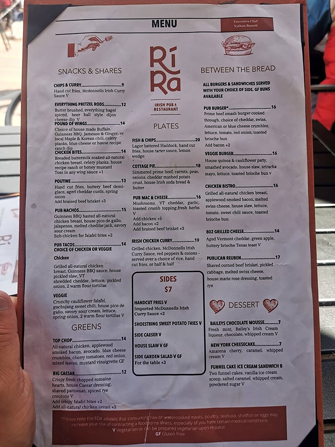 This menu isn't just a list; it's a treasure map of culinary adventures. X marks the spot for deliciousness!