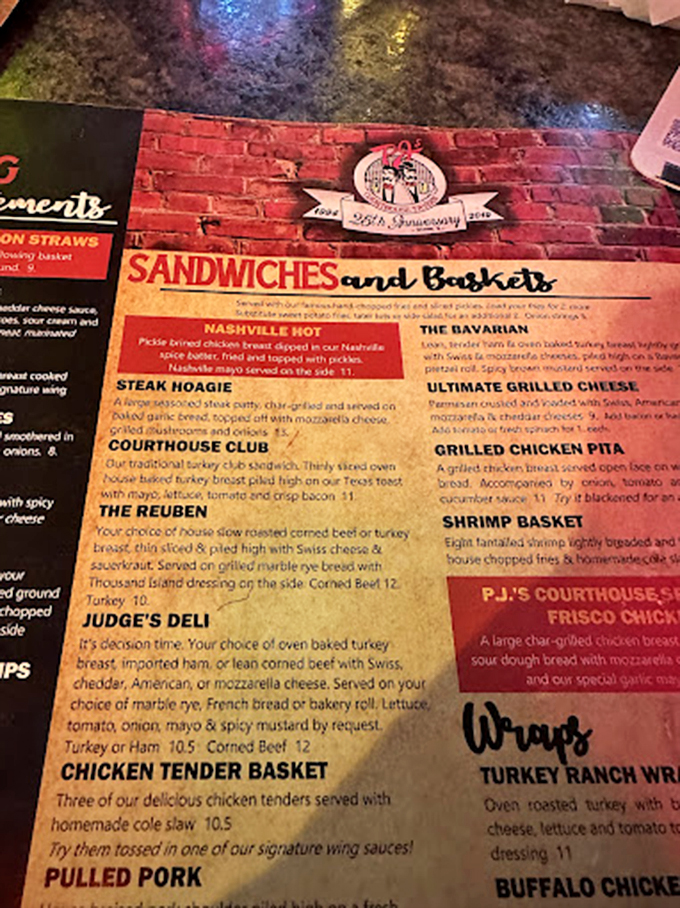 The menu: where legal jargon meets mouth-watering descriptions. Who knew "due process" could make you this hungry?