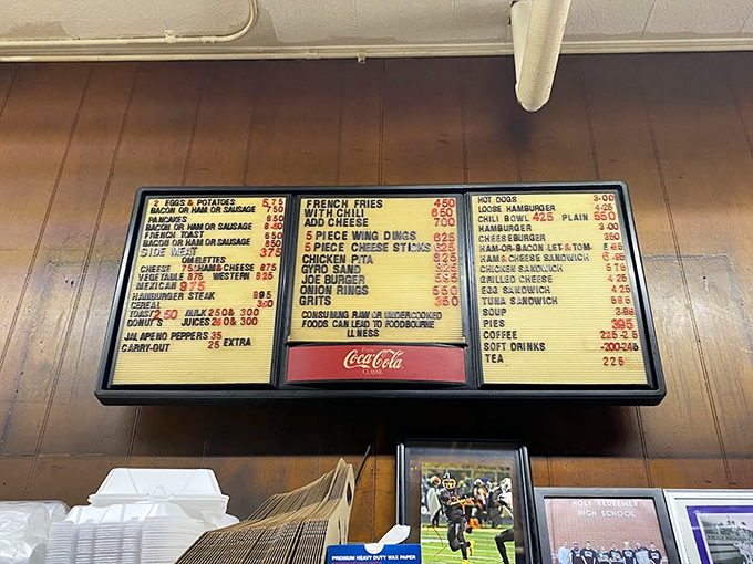 Decisions, decisions! This menu board is a roadmap to flavor town, with prices that'll make your wallet smile.