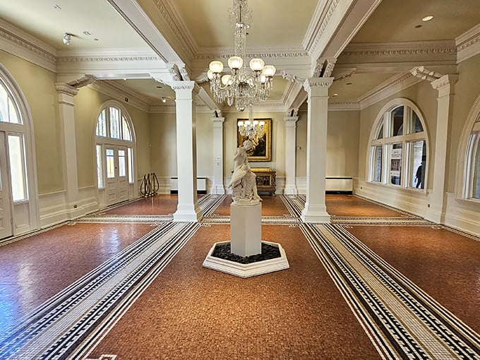 Talk about making an entrance! This statue's got more poise than I do after my third cup of coffee.