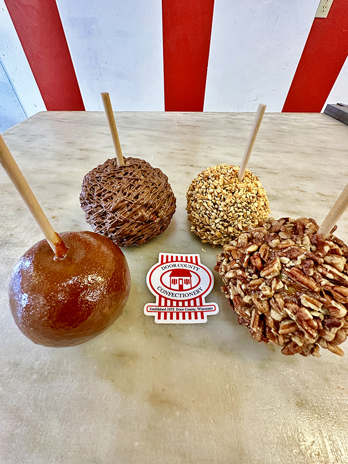 Caramel apples on steroids! These gourmet creations are what happens when fruit decides to dress up for a fancy night out.
