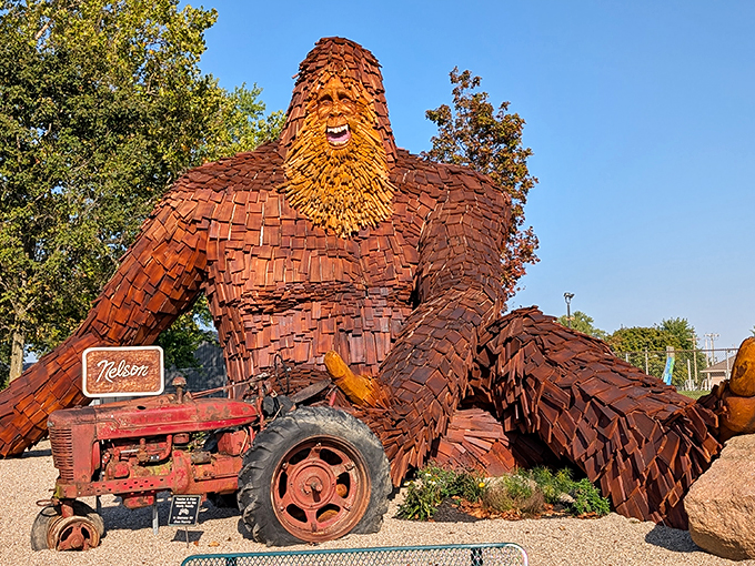 "That grin says it all &ndash; Nelson's found his happy place. Who knew Bigfoot had such a flair for farming?"