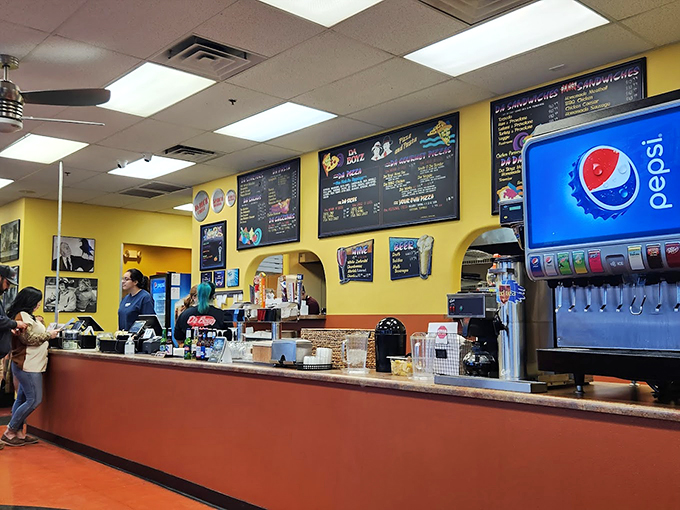Decisions, decisions! The menu board at Da Boyz is like a greatest hits album of Italian-American cuisine. Pro tip: Everything looks good, so close your eyes and point!