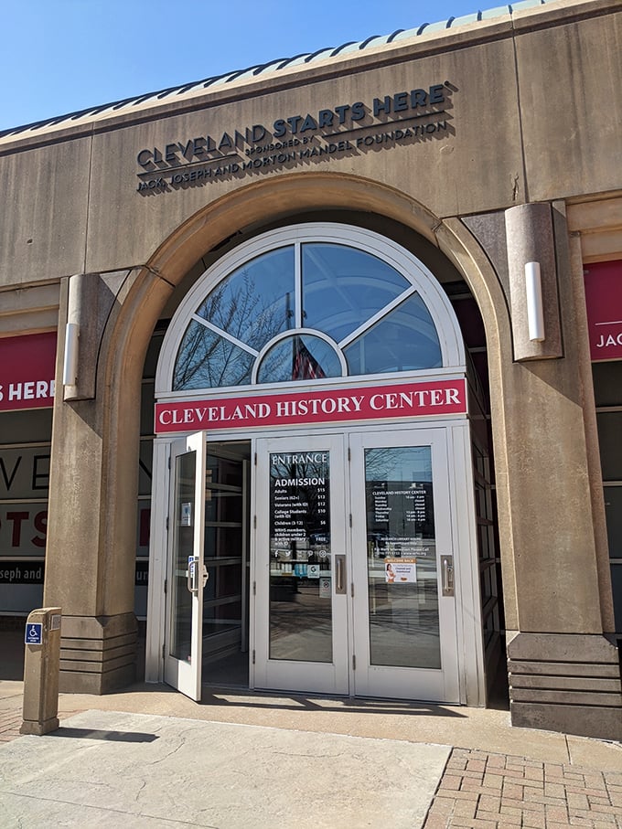 "Cleveland Starts Here" indeed! This entrance is like a portal to the past, no flux capacitor required.