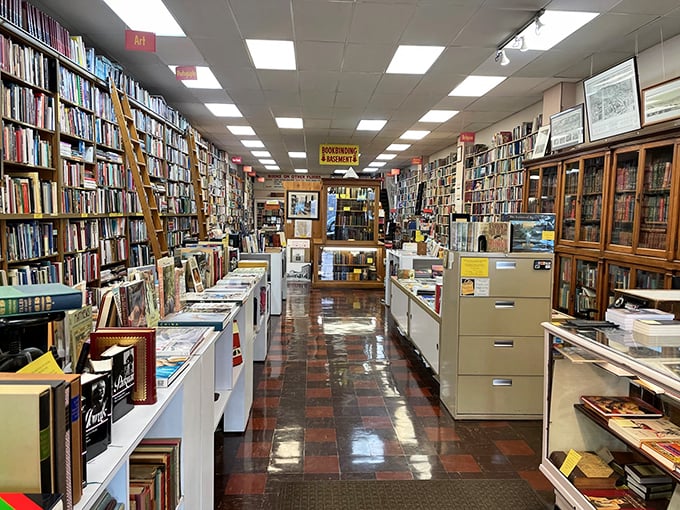 Behold the Narnia of bookstores! Endless shelves, rolling ladders, and the intoxicating scent of paper &ndash; it's a reader's paradise.