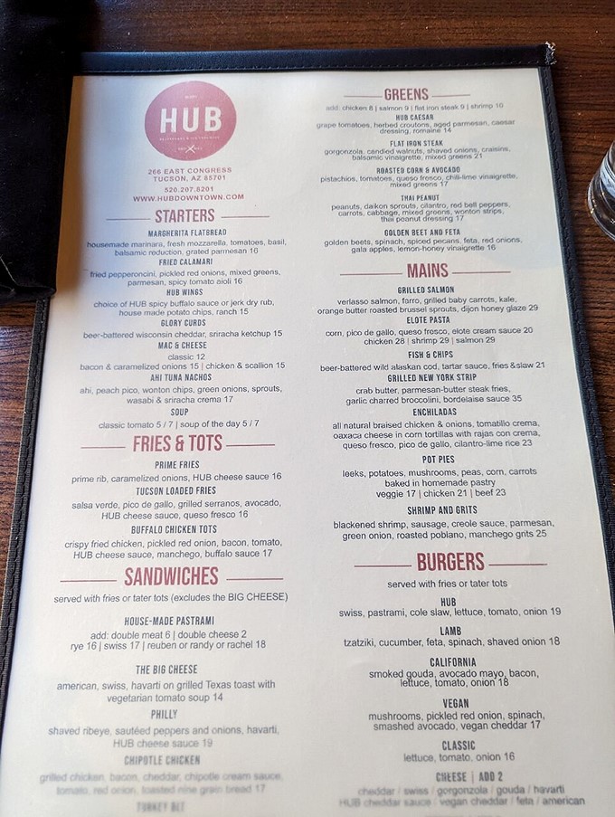 Menu, menu on the wall, who's the fairest meal of all? At HUB, every dish is a contender for the crown.