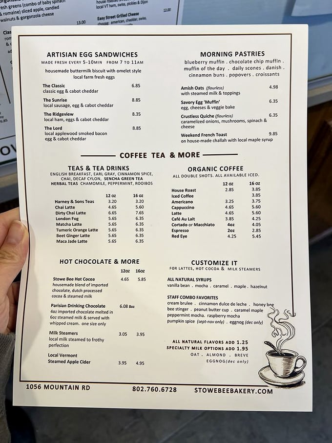 Decisions, decisions! This menu is like a roadmap to flavor town, with detours for every taste bud.