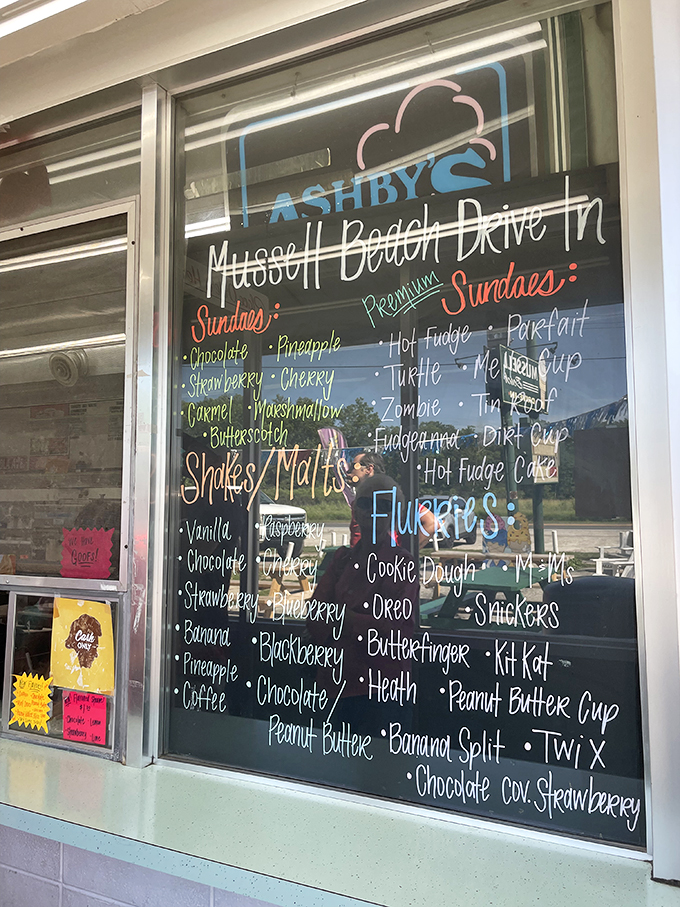Decisions, decisions! This menu board is like a treasure map for your taste buds. X marks the spot for deliciousness!