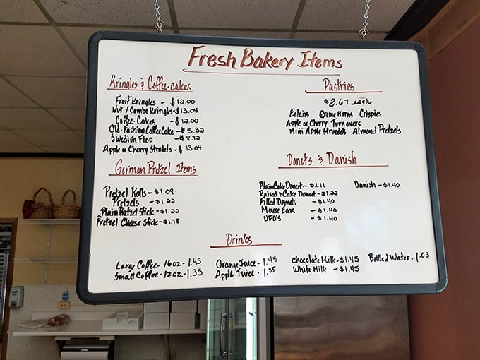 Decisions, decisions! This menu board is like a choose-your-own-adventure book, but every ending is deliciously sweet.