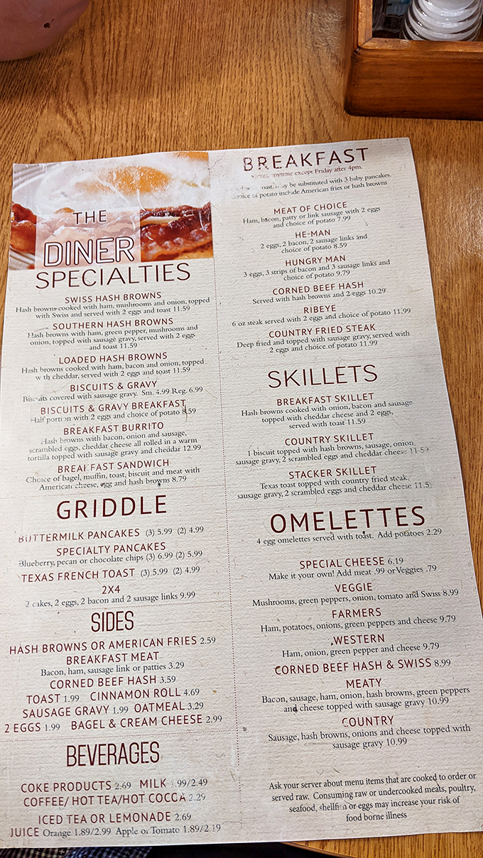 Decisions, decisions! This menu is a treasure map of culinary delights that'll make your taste buds do a happy dance.