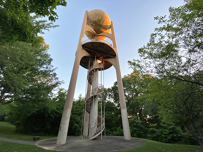 This observation tower looks like it's straight out of "The Jetsons." Get ready for views that'll make your Instagram followers green with envy.